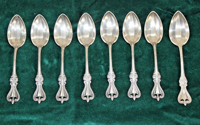 Antique Towle Old Colonial 1895 Sterling Silver Spoons with Monogram (8 ...