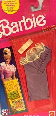 Barbie Easy Living Fashions 8594 Purple Dress with White Ruffle 1989 | eBay