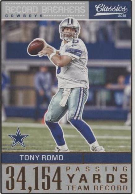 2016 Panini Classics - Record Breakers Tony Romo #15 Bronze for sale ...