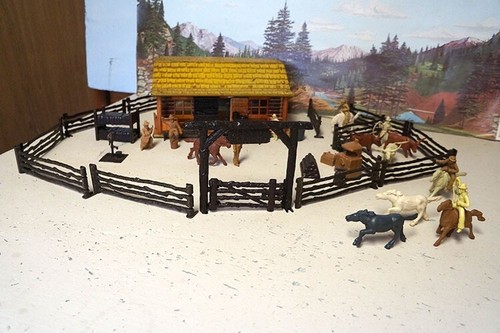VINTAGE MARX 1950s WESTERN RANCH PLAYSET | eBay