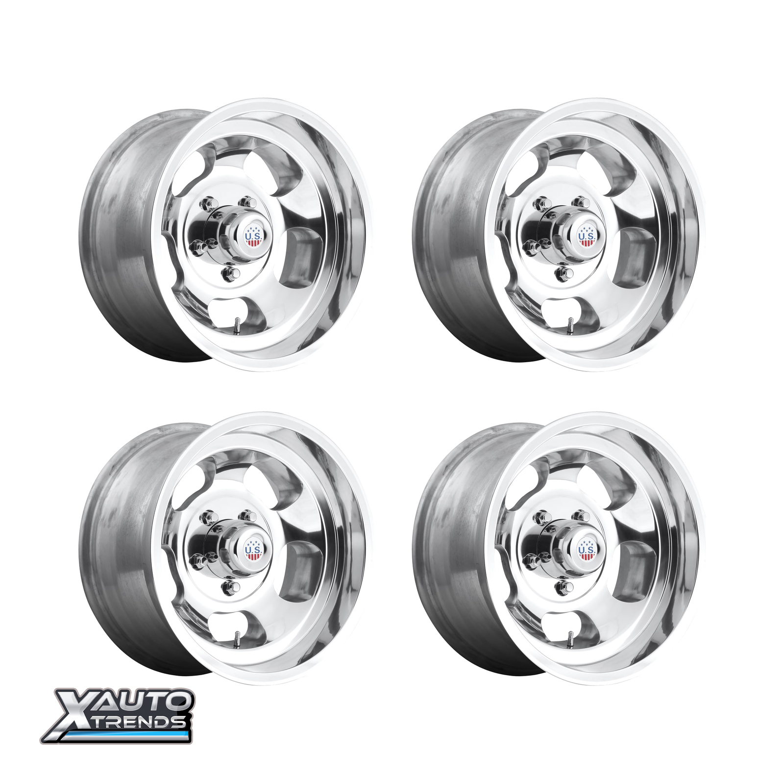 US Mags U101 Indy High Luster Polished 15X10 6X139.7 -50mm (Set of 4 ...