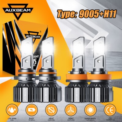 For Peterbilt 579 587 Trucks CANBUS 9005 H11 Hi/Lo LED Headlight 4 ...