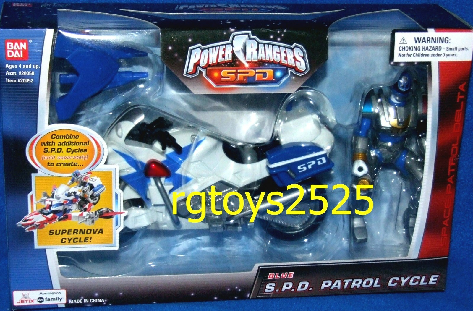 Power Rangers SPD Blue SPD Patrol Cycle with Ranger New 2004 Factory ...