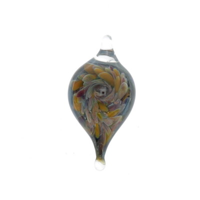 Implosion Pendant - Teardrop Swirled Borosilicate Flower Sparkle Strike ...