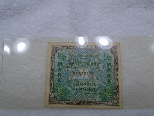 Deutschland-"Alliierte Militarbehorde"- Funfzig Pfennig-(1)- Mark- 1944 ...