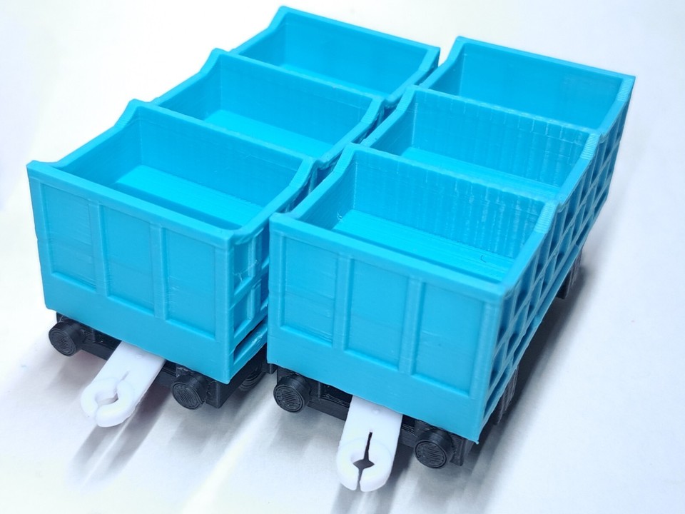 Lot of two Thomas Trackmaster 3D Printed BLUE OPEN TOPPED CARRIAGE ...