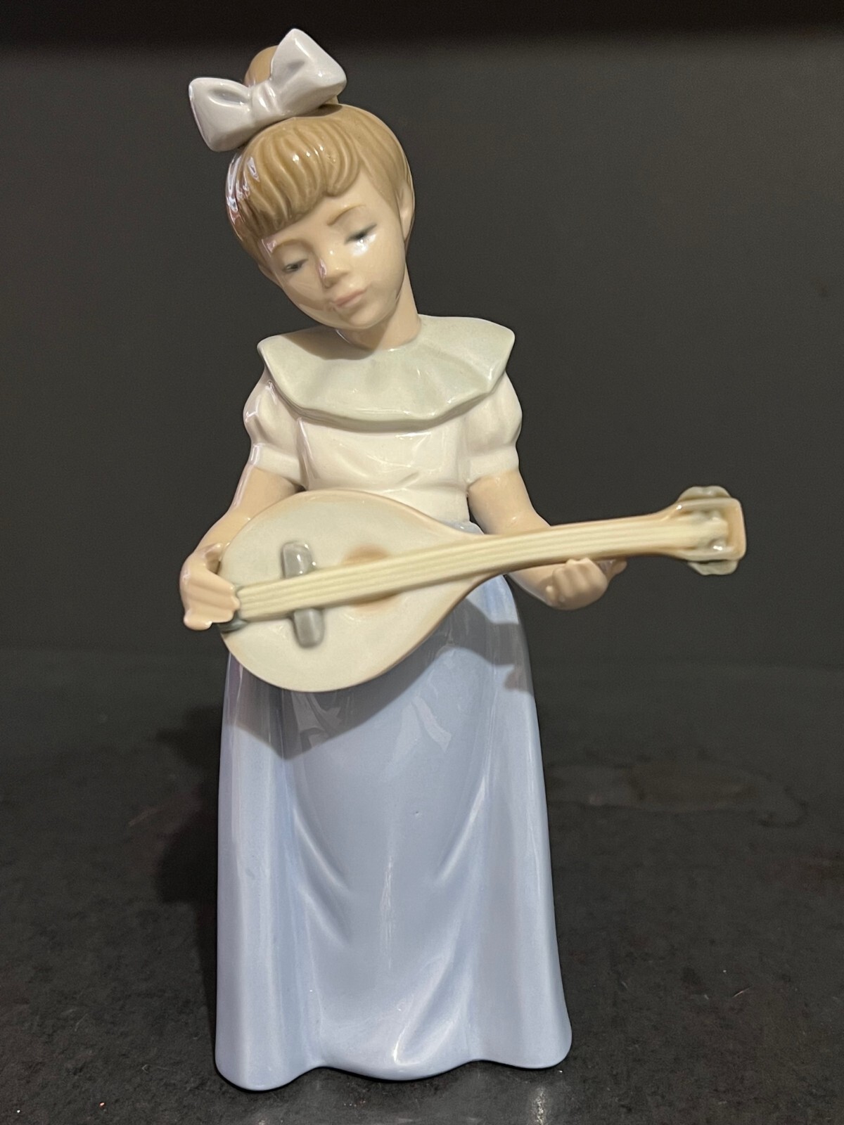 Nao by Lladro 1033 Girl with Mandolin 7.75" Porcelain Figurine | eBay
