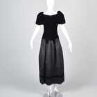 Scaasi Black Formal Modest Prom Dress Vintage 1980s Designer Evening ...