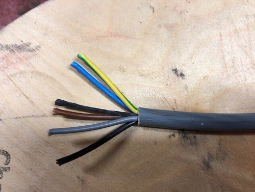 4.0MM 5 Core YY Grey Flexible Cable Wire PVC 3 Phase Cable 3P+N+E | eBay UK
