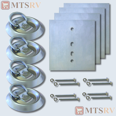 Brophy RR8K 800 lb. Zinc Tie-Down w/Hardware - 4-PACK - Circular ...