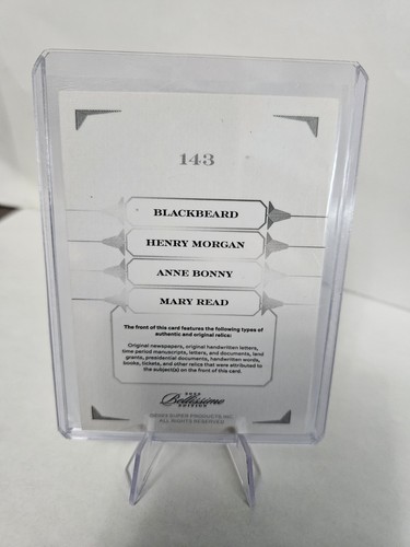 2023 Bellissimo Quad Relic card#143 Blackbeard and others 94/99 | eBay