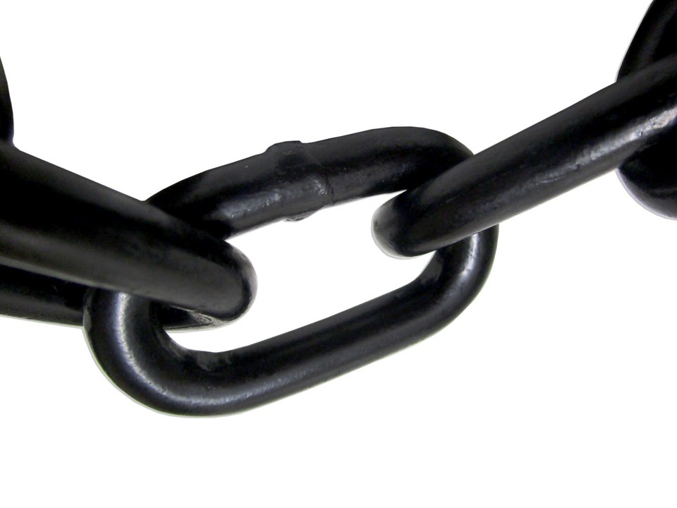3/16" x 35' Black Powder Coated Safety Chain with Quick Link ...