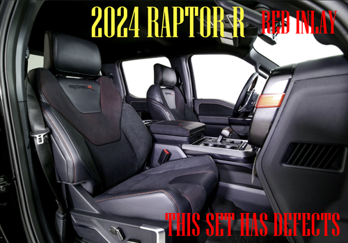 2024 NEW TAKEOFF BLACK RED LEATHER SEAT COVER FULL SET FORD OEM F150 ...