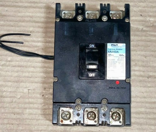 Fuji Electric EA203A 3 Pole 150 Amp 600V Circuit Breaker With Shunt ...