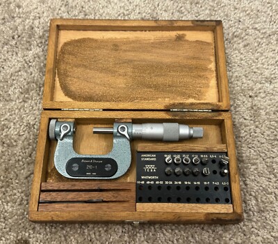 BROWN & SHARPE THREAD PITCH MICROMETER - #210-1 - SWISS MADE | eBay