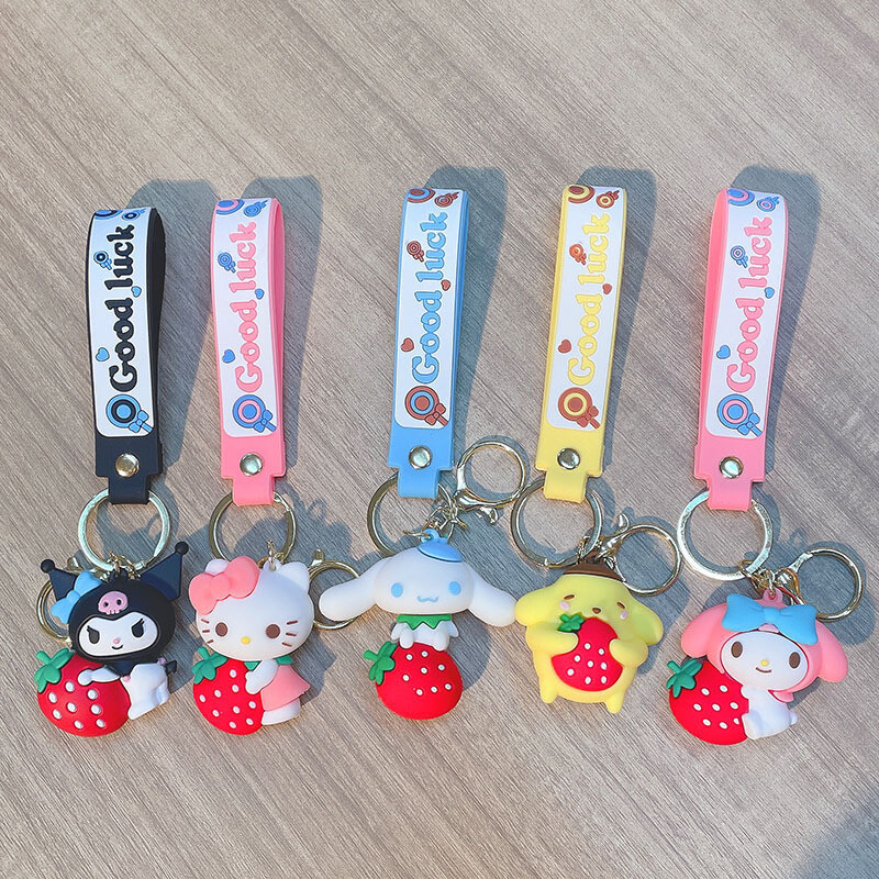 Jg-979 Creative And Cute Meledi Stberry Keychain Cartoon Pvc Cool Lomi ...