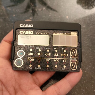 1980s Rare Vintage Casio Calculator DC-E700 Solar Data Bank 300 | eBay
