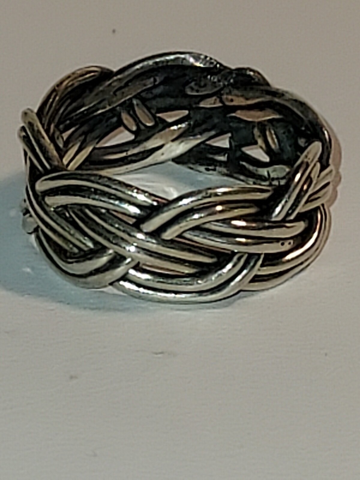 Vintage~**STERLING SILVER BRAID RING**~925~Size 6 3/4~ETERNITY BAND | eBay