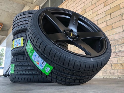 4X GENUINE SIMMONS 19” FRC HOLDEN VF VE 19x9” SATIN BLACK WHEELS & NEW ...