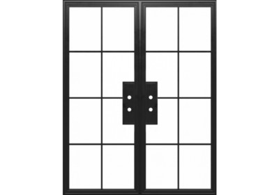 WOOTZ -DOUBLE - STEEL METAL EXTERIOR GRADE 8-LITE DOUBLE FRENCH DOOR | eBay