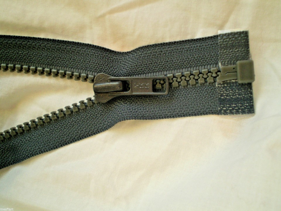 Zip Asphalt Grey 015 Divisible Vislon 5 YKK Zipper Fermuar Cipzár ...