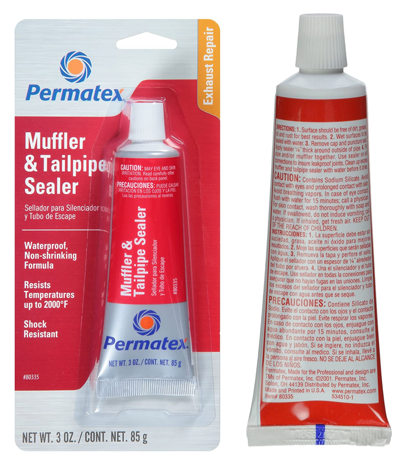 (2PK) Car Exhaust Pipe Repair Kit High Temperature Muffler Tailpipe ...