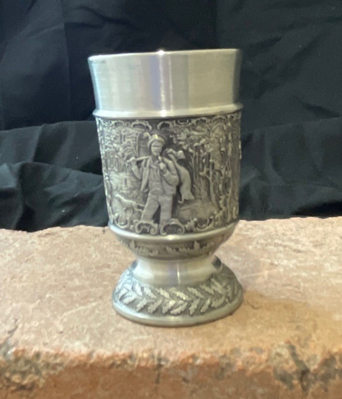 Vintage SKS Zinn 95% Pewter Shot Glass 3D Made in Germany - Hunting ...