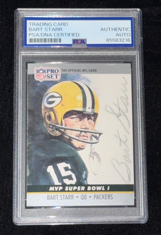 Super Bowl 1 I Autographed Bart Starr "SB I 1 MVP" Signed Rookie Card ...