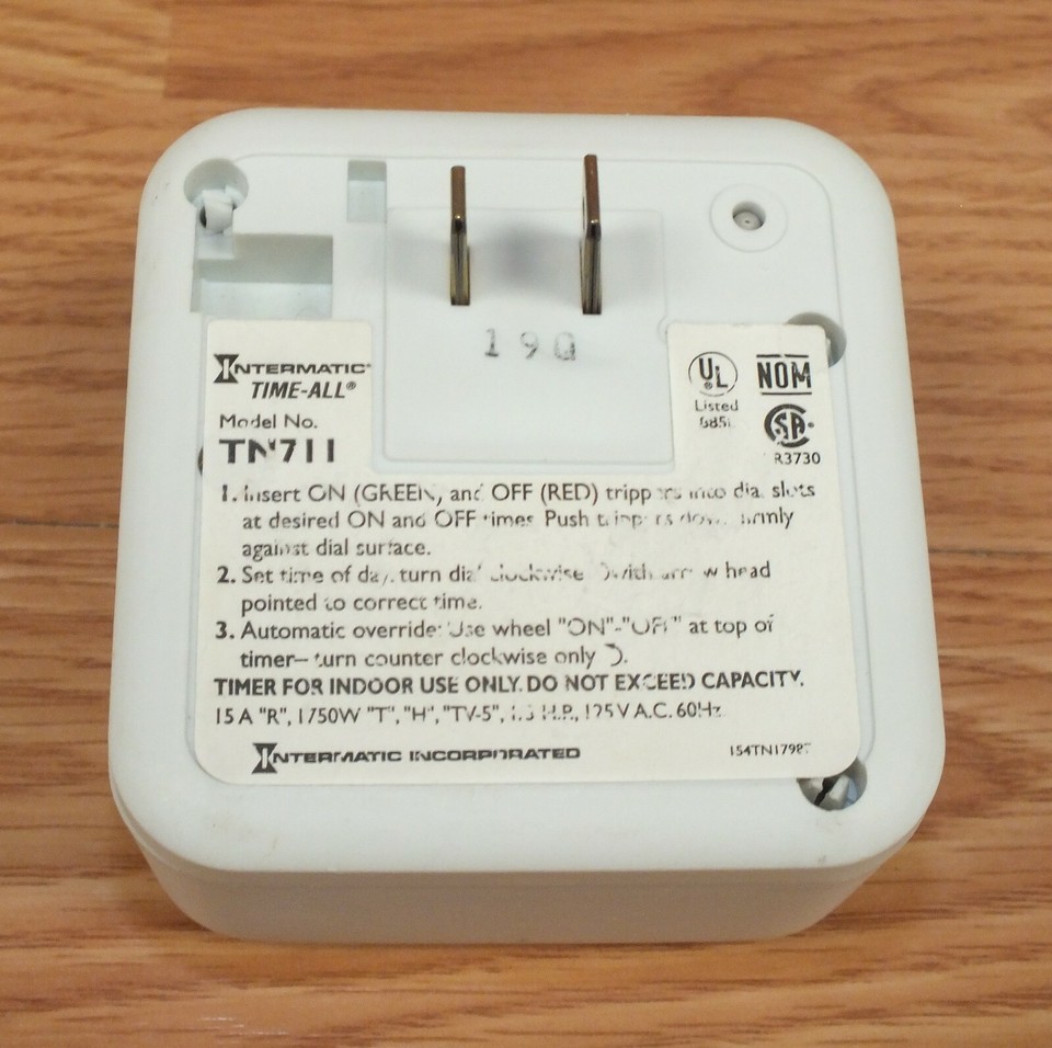 Intermatic Security One Setting Time-All (TN711) Heavy Duty Grounded ...