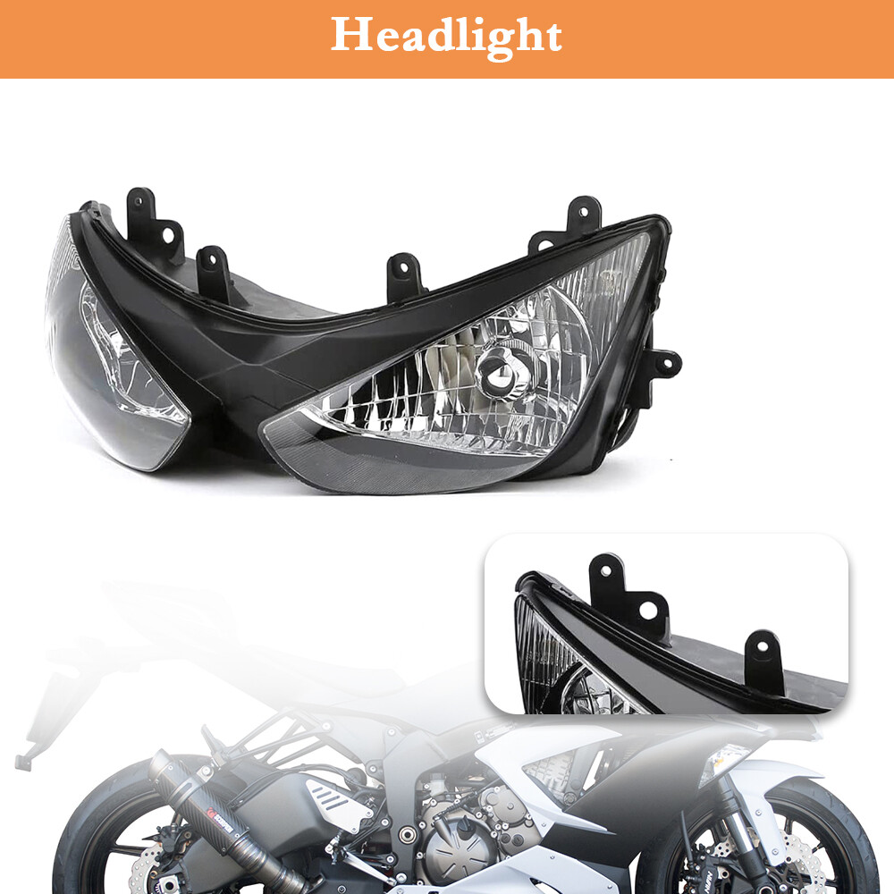 Headlight Headlamp Assembly Motorcycle Clear For Kawasaki Ninja ZX636 ...