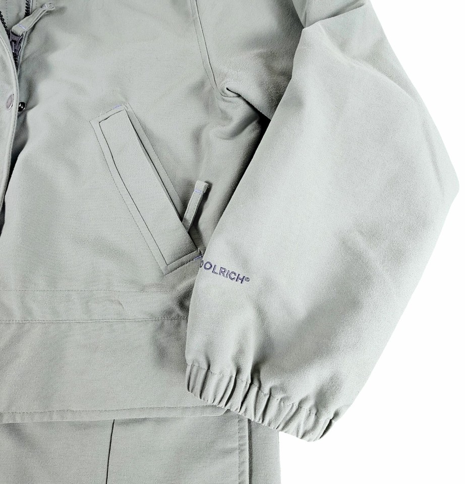 Woolrich Flannel Lined Field Chore Jacket Womens M Pale Green Rain ...