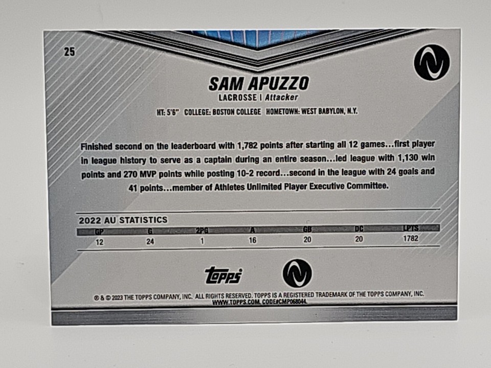 2023 Topps International Card Day Athletes Unlimited ITCD #25 Sam ...