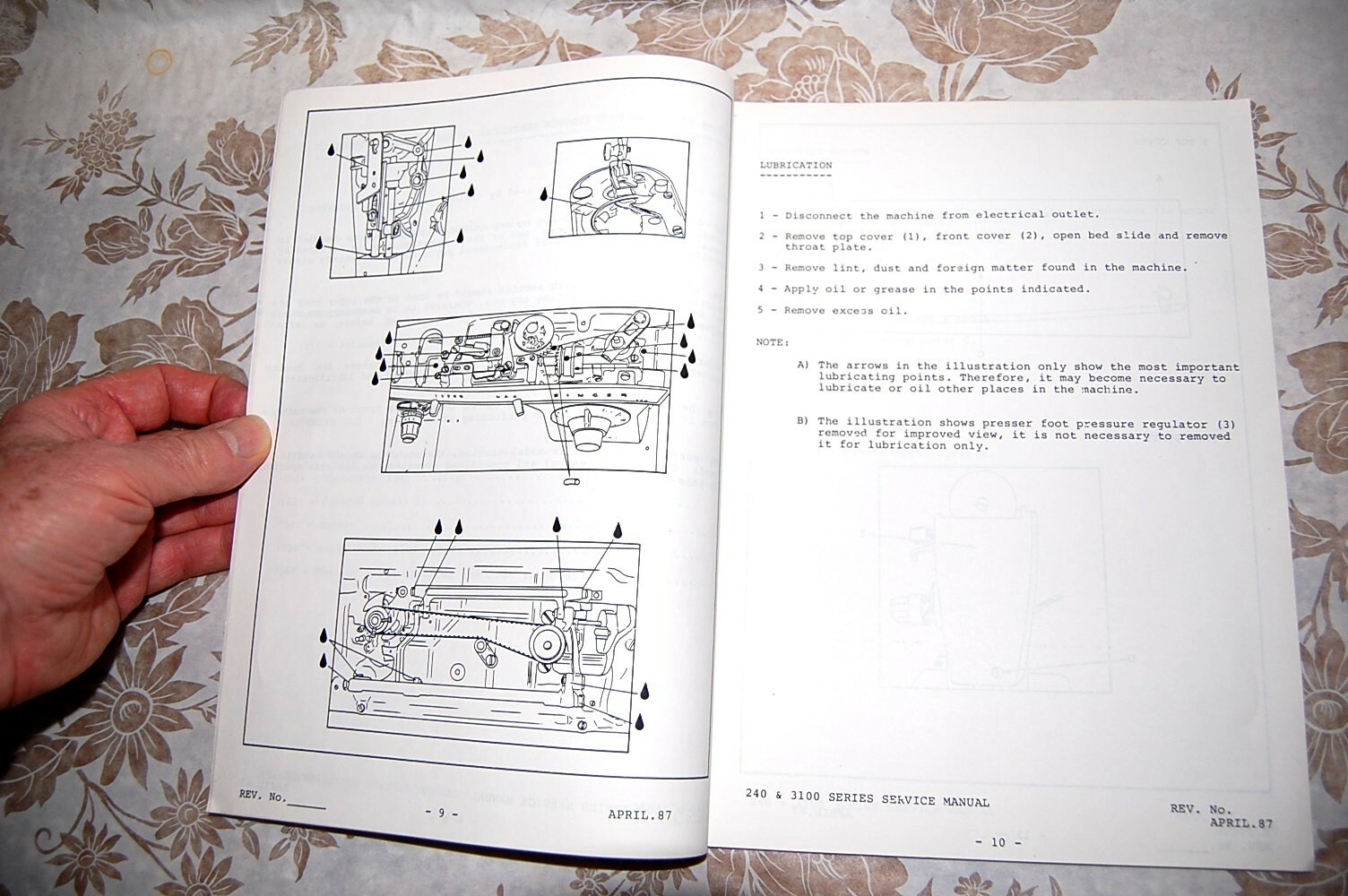 Singer Sewing Machines 961 964 966 967 968 972 974 Service Manual, on ...