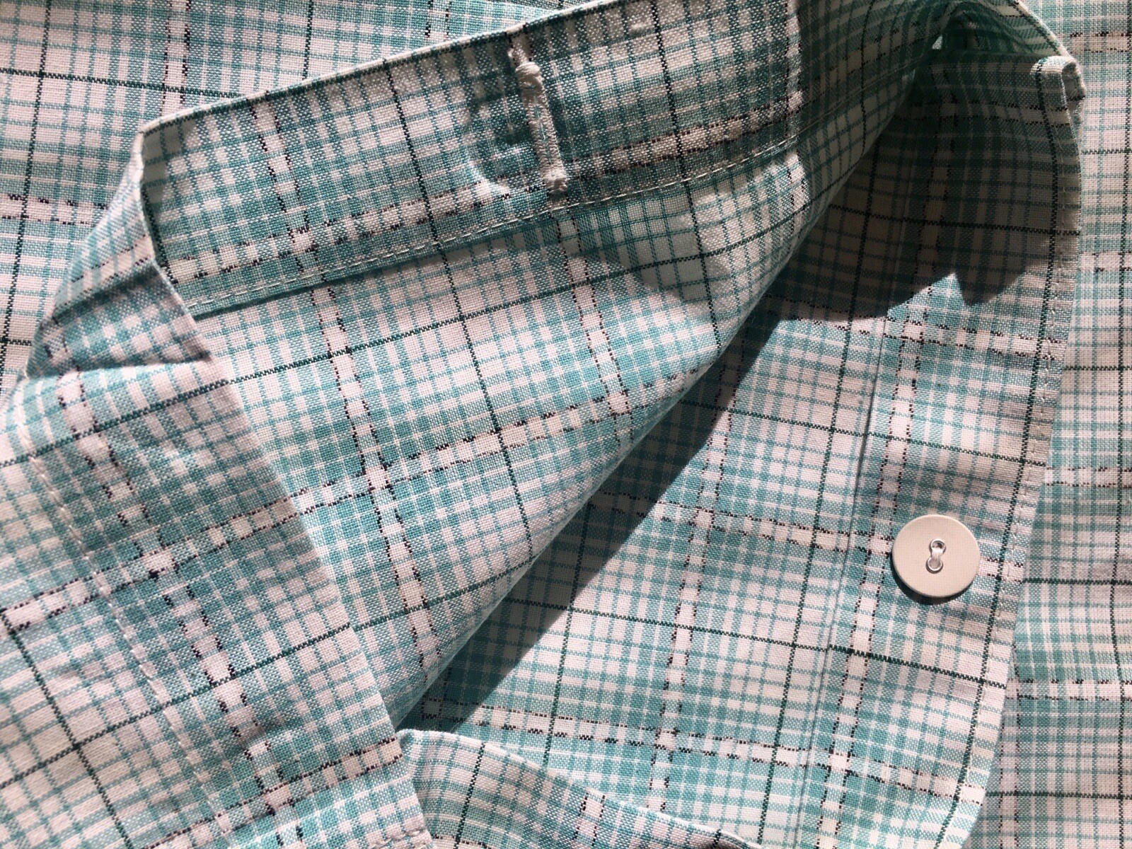 One Antique French Country Farm Homespun Plaid Cotton Kelsch Fabric ...