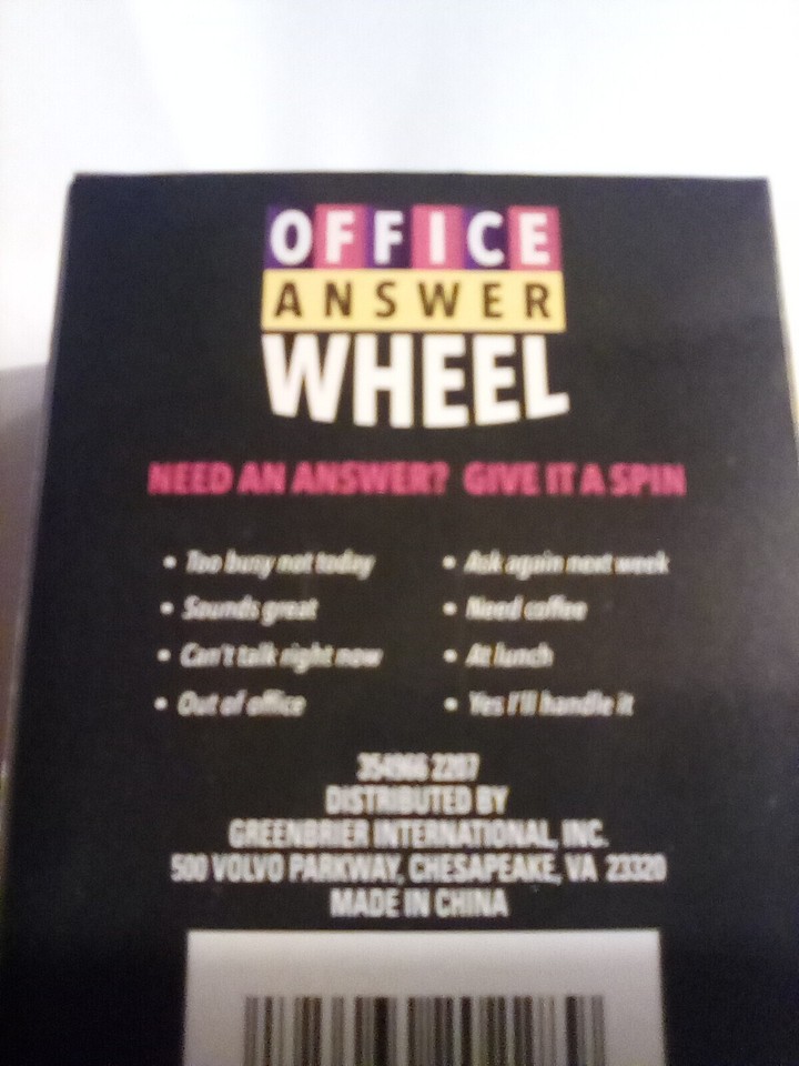 NEW The Office Answer Wheel: Give It a Spin! FREE SHIPPING | eBay