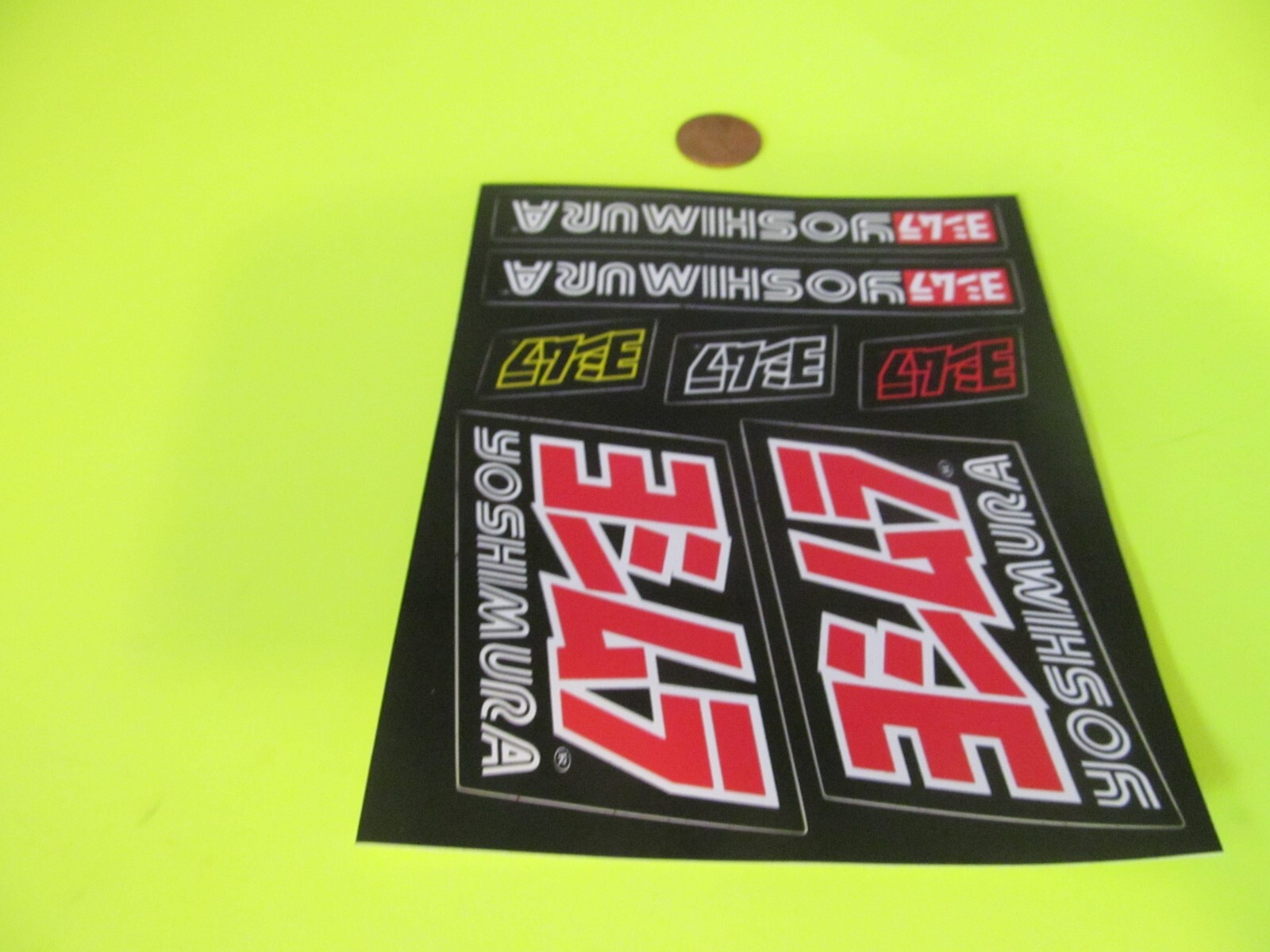 BLACK SHEET SMALL YOSH- Sticker / Decal RACING ORIGINAL OLD STOCK | eBay