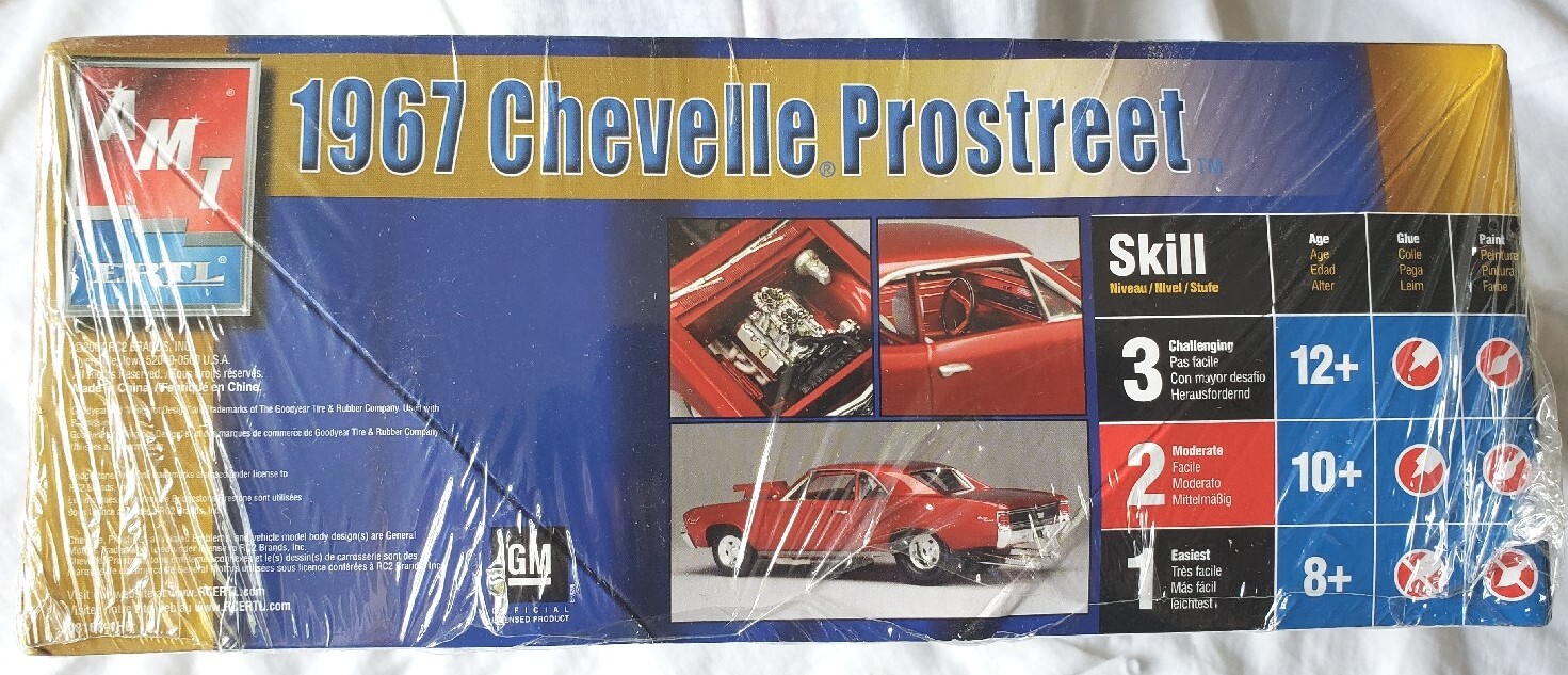 AMT 1967 Chevelle Pro Street 1/25 Model Kit #38168 - FACTORY for sale ...