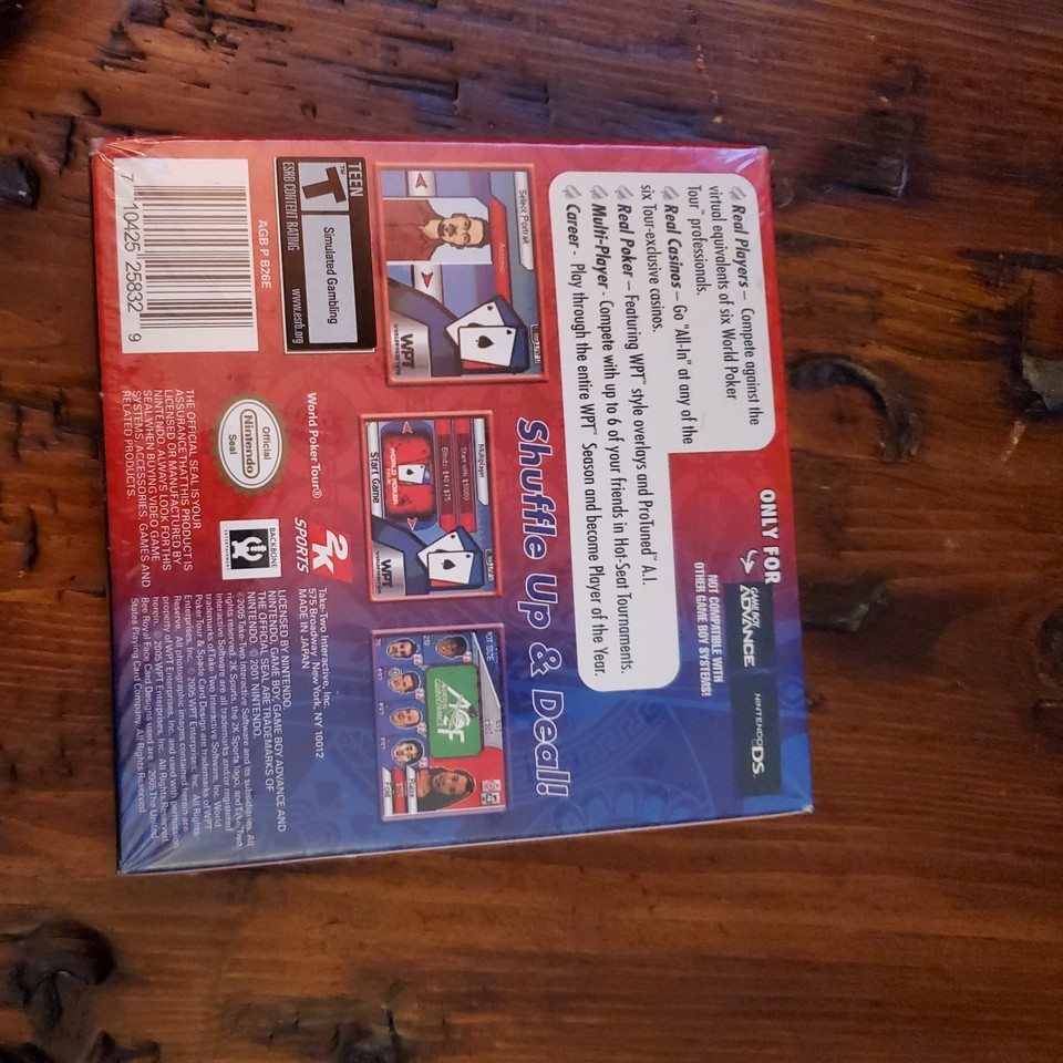World Poker Tour (Nintendo Game Boy Advance GBA) Brand New Sealed 2K ...