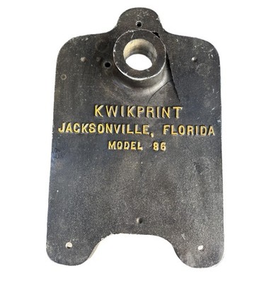 Hot Foil Stamping Machine Used KWIKPRINT PART. MODEL 86 BASED CRACKED ...
