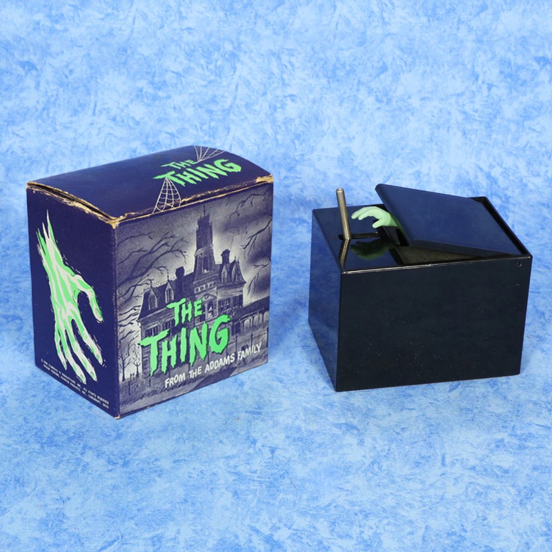 1964 ADDAMS FAMILY THING Battery Toy in BOX by Poynter 1st Version Pre ...