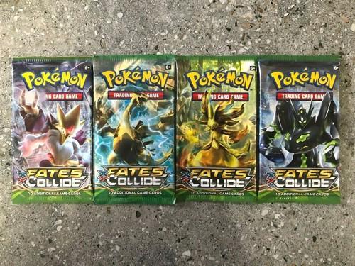 Pokemon TCG 4x Fates Collide Booster Pack Genuine Factory Sealed - 1 of ...
