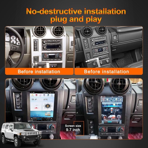 For Hummer H2 2004-2007 Android Car Radio Tesla Screen 2din Stereo ...
