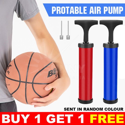 BALL PUMP Air Inflator Soccer Basketball Football Needle Fitness ...