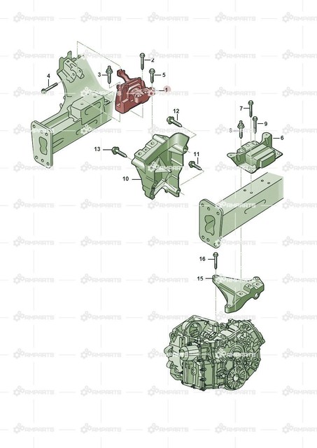 Genuine AUDI VW Seat A3 Cabriolet Engine Mounting 5WA199262E for sale ...