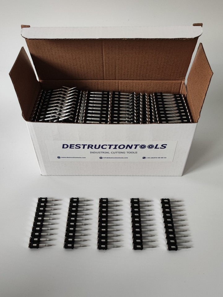 1000x Collated concrete nails 27mm - for Hitachi, Tjep, Prebena, Senco ...
