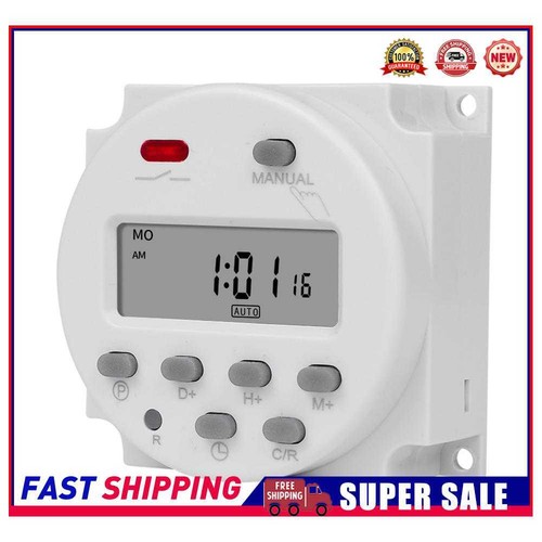 CN101A Digital Timer 7 Day Programmable Time Switch Controller Relay ...