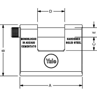 Yale Y164 Lucchetto Grizzly 84mm Lf-47647 | eBay