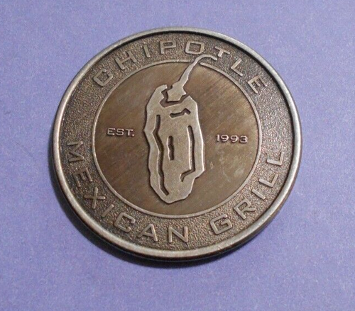 Chipotle Mexican Grill collectors token 2000 USA coin Free Burrito ...