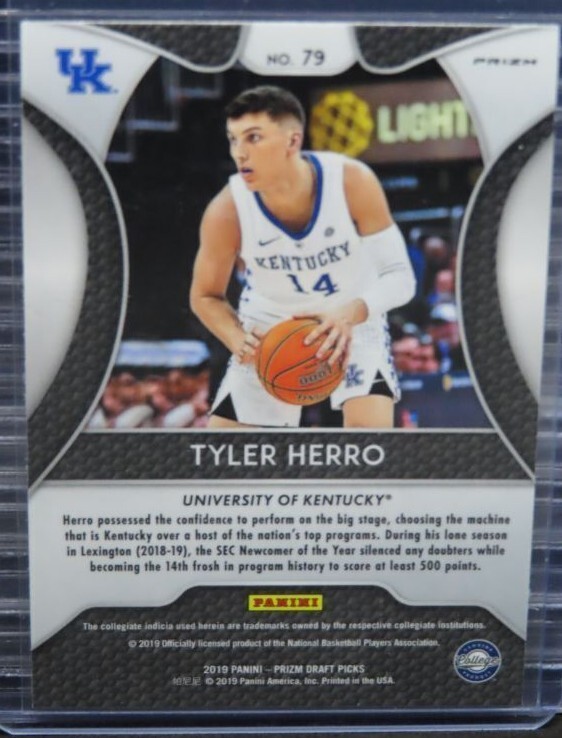 2019-20 Prizm Draft Picks Tyler Herro Orange Prizm Rookie RC #79 Miami ...