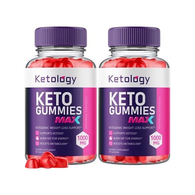2-Pack Ketology Keto Max Gummies - Advanced Weight Loss, Vegan(120 ...